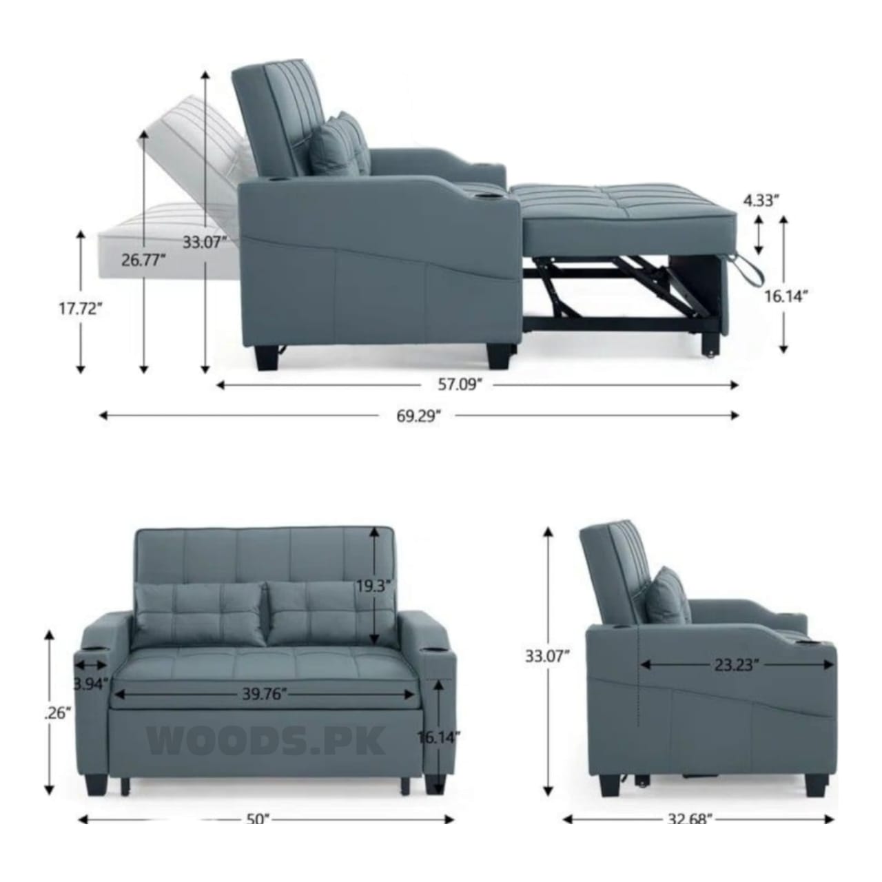 Peter Sofa Cum Bed – Woods.pk